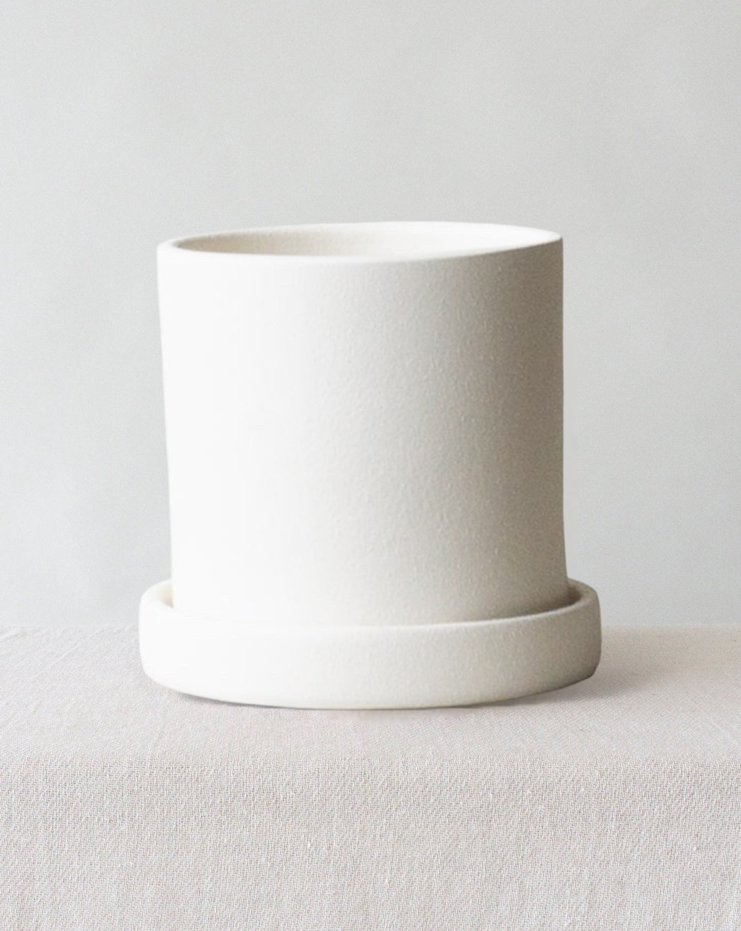 Dalston Pot in Chalk | Bespoke Plant Pots Designed by Leaf Envy | White Pot